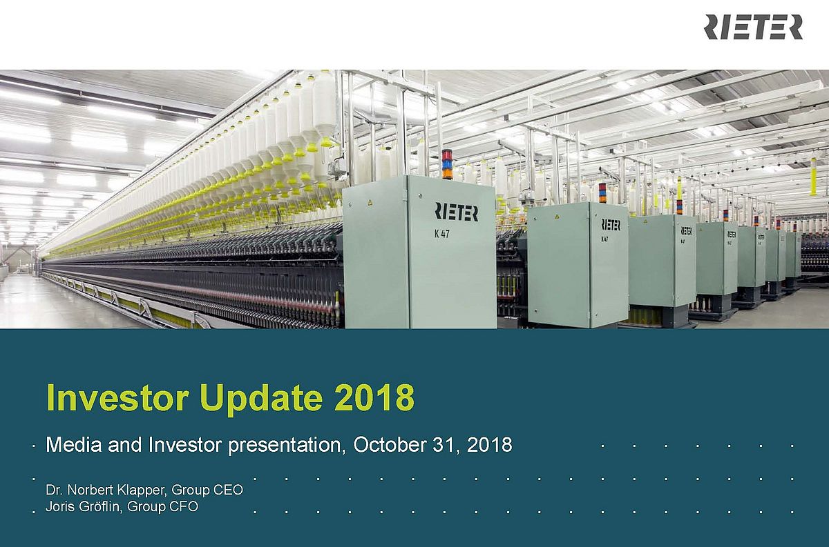Rieter Investor Update 2018 | Rieter