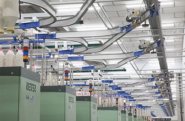 SERVOtrail – Modular Roving Bobbin Transport System | Rieter